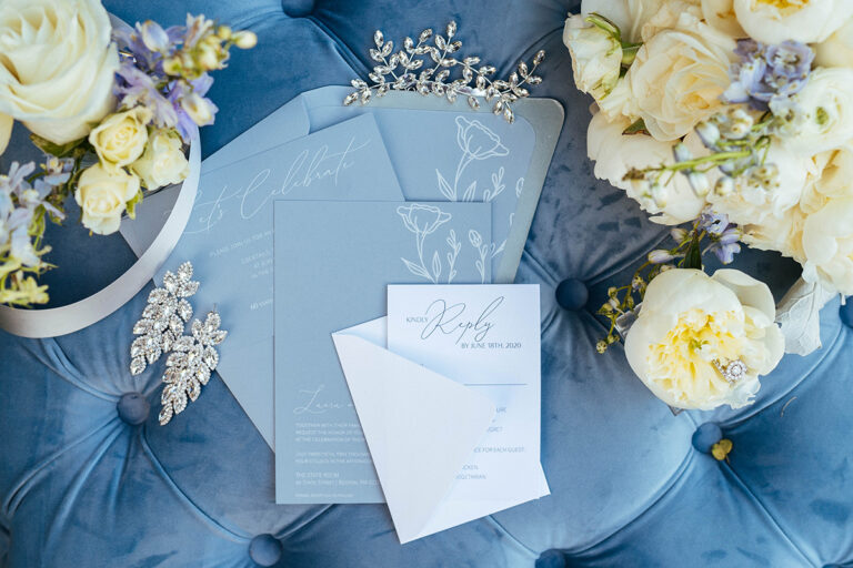 Beautiful "Hues of Blue" Wedding Inspiration - Munaluchi Bride