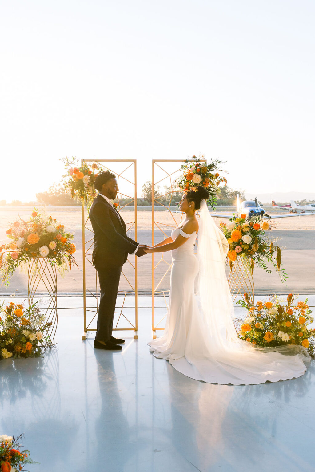 Brandyn and Curissa's Airport Wedding Photoshoot in Davis, California