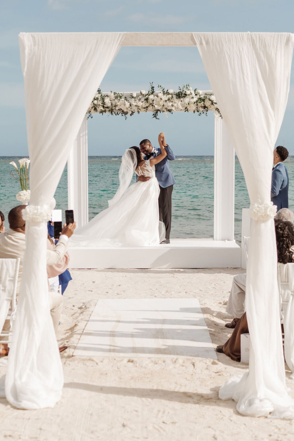 Dreamy Ocean-Inspired Attire at Destination Wedding in Jamaica ...