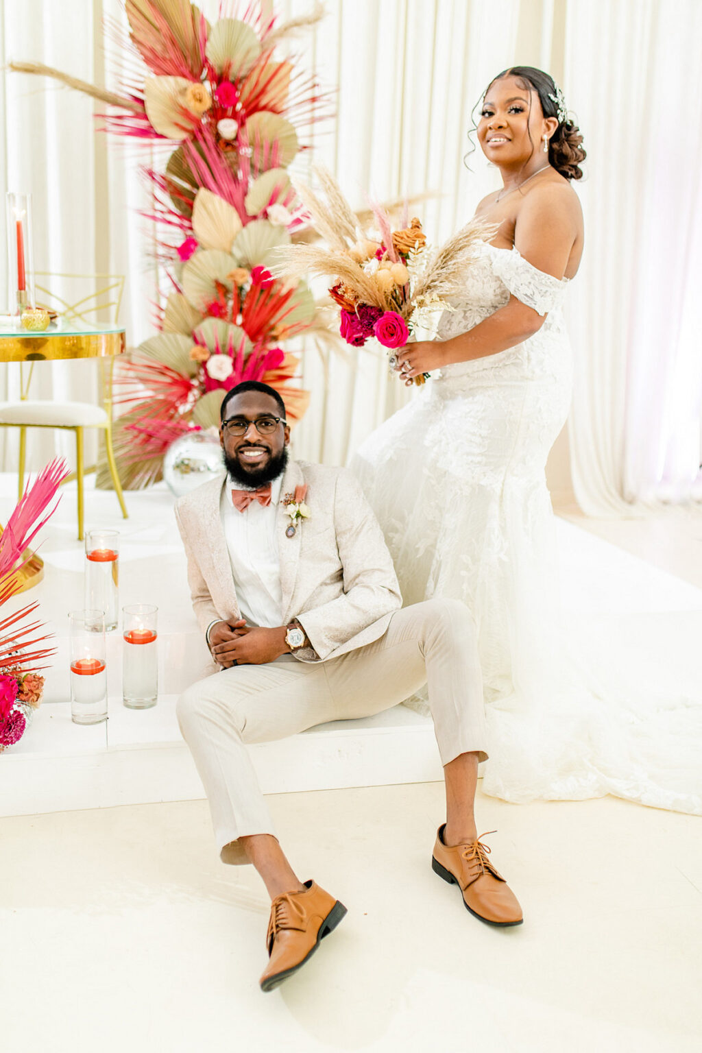 Sarah and Chris put Their 'Love on Top' at Their Beyoncé Inspired Boho ...