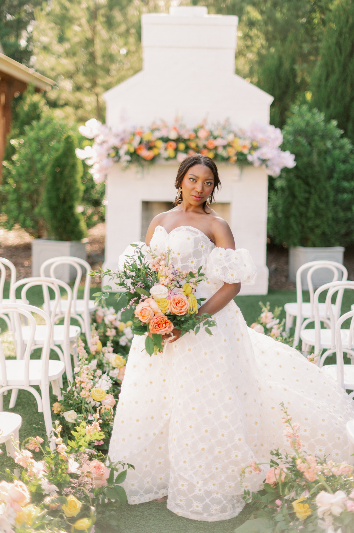Happy Floral Editorial at The Bradford in New Hill, North Carolina ...