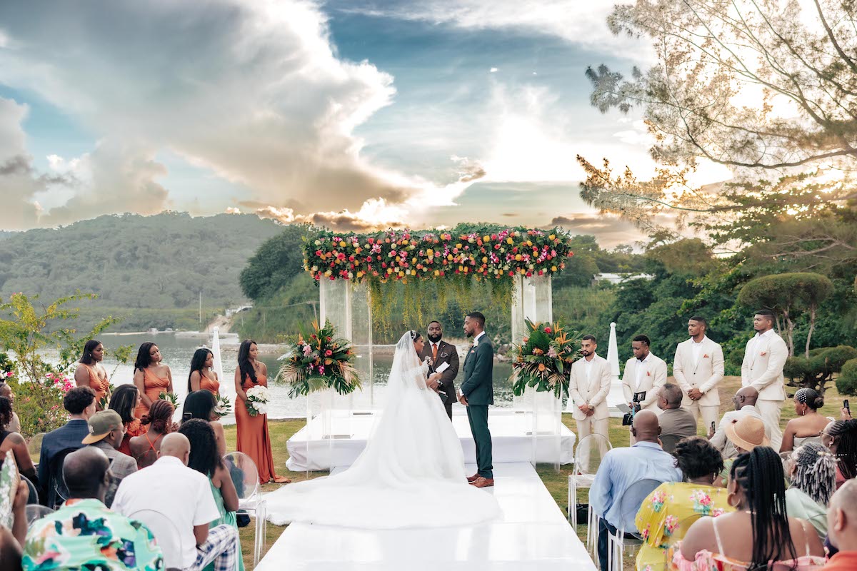 Dreamy Tropical Destination Wedding at Trident Castle in Portland ...